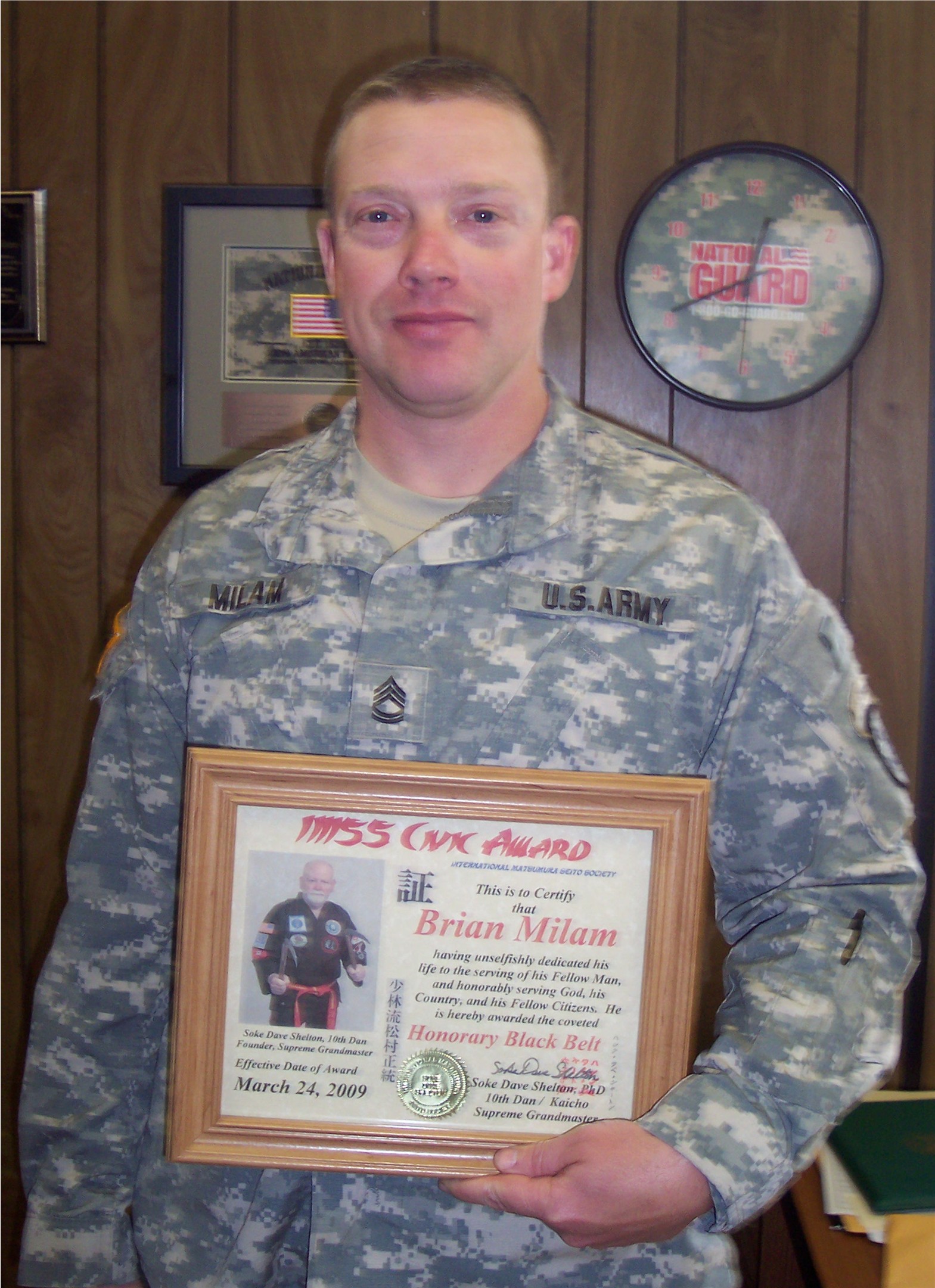 Sergeant Brian Milam - The International Matsumura Seito Society